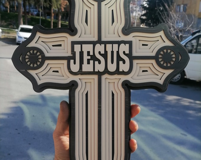 Cruz cristiana de 2 o 3 capas, archivos cortados con láser. Lima ...