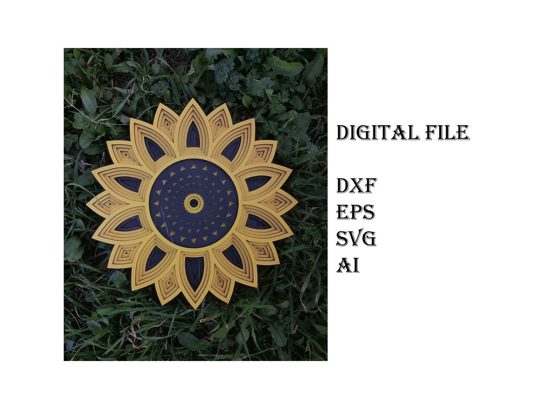 Sun Flower Svg, Multi Layer Svg, Sun Flower Layered, Sun Flower Cut ...