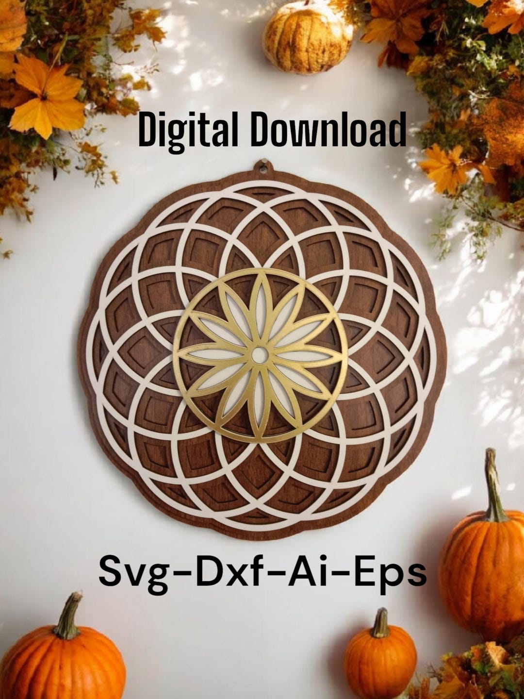 Layered Torus Mandala SVG: Sacred Geometry Laser Cut File (digital ...