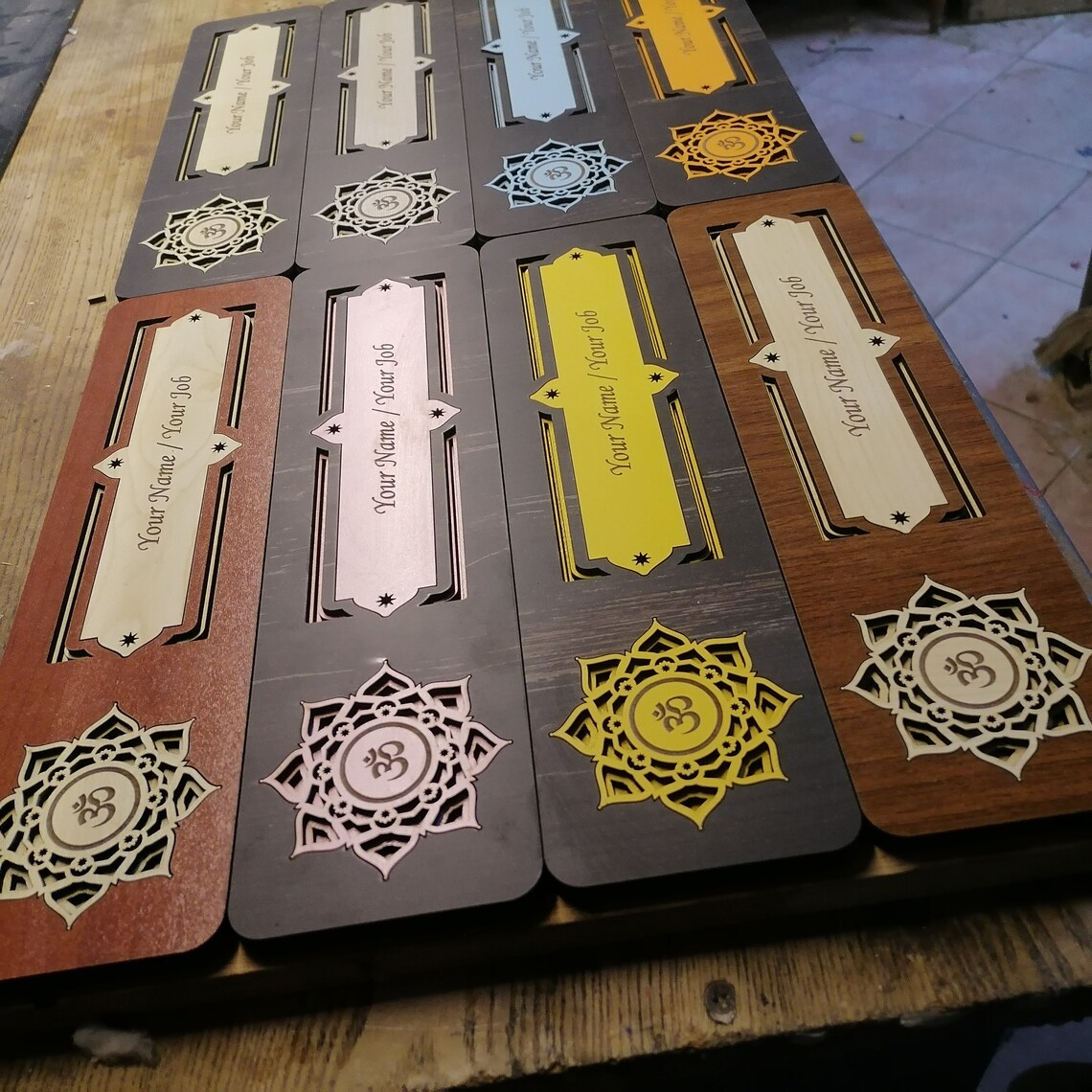 Personalized Desk Name Template, Desk Name Holder Svg, Wooden Name ...