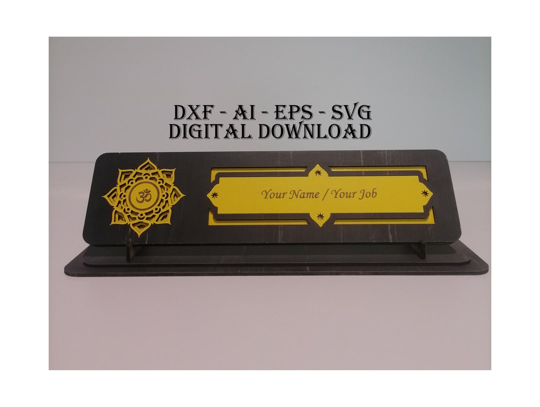Personalized Desk Name Template, Desk Name Holder Svg, Wooden Name ...
