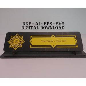 Personalized Desk Name Template, Desk Name Holder Svg, Wooden Name ...