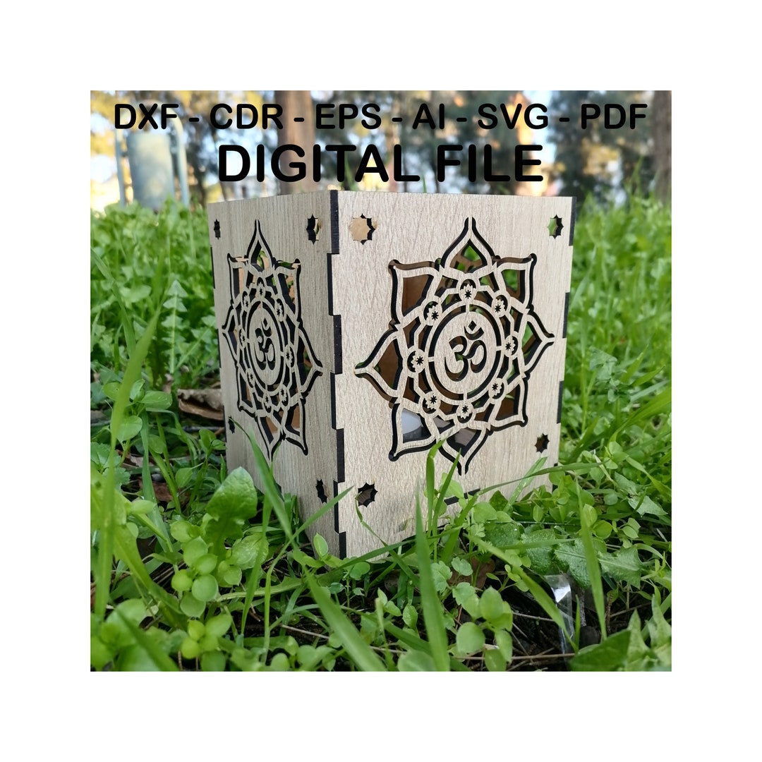 Candle Holder Lotus Svg File, Lotus Candle Holder, Candle Holder ...