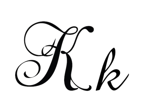 Cursive Letter K Font