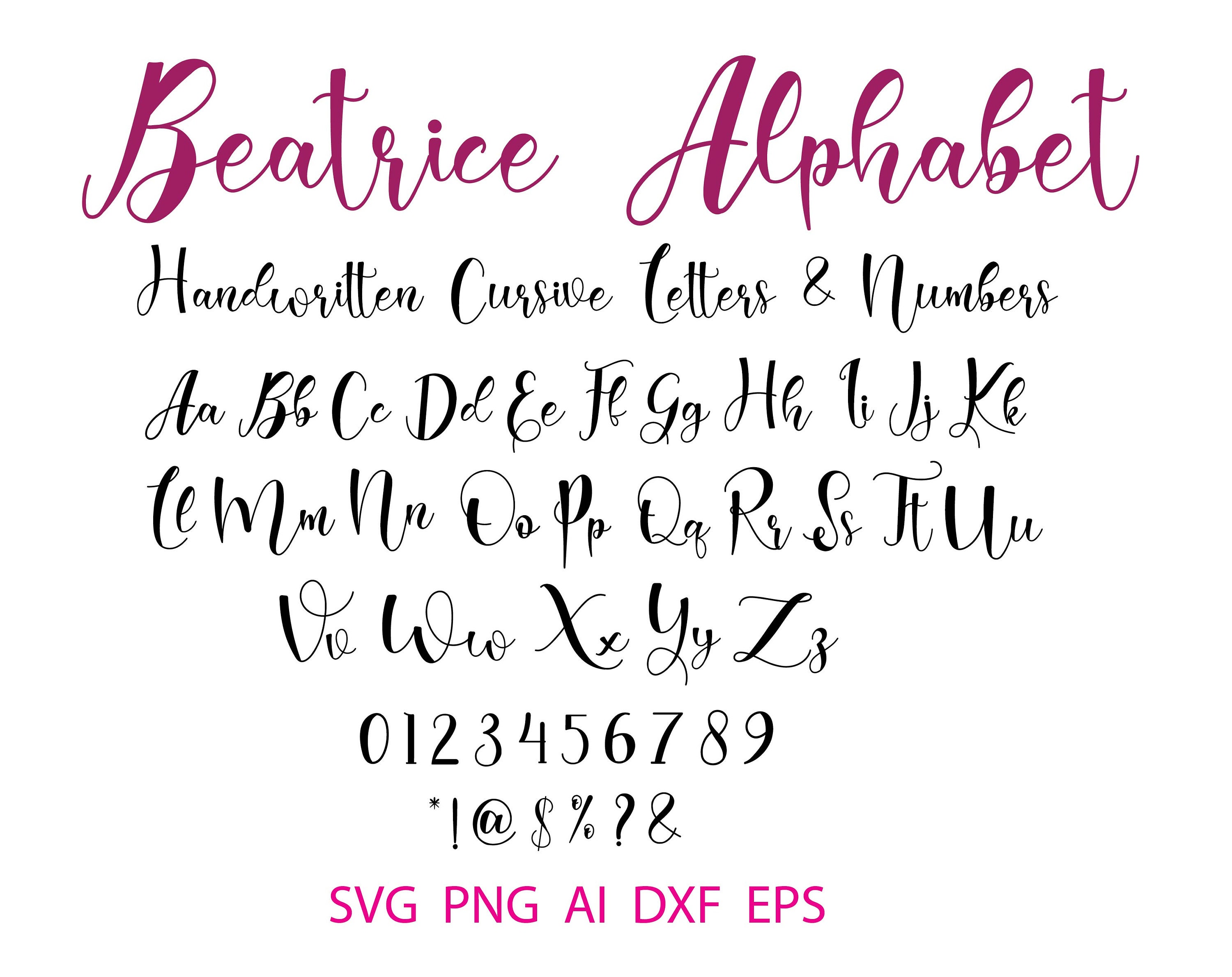 Cute Cursive Handwriting Fonts