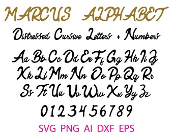 Thick Script Svg - Etsy