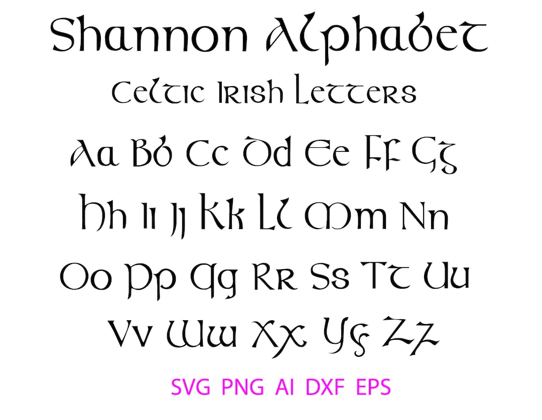 Celtic Calligraphy Alphabet