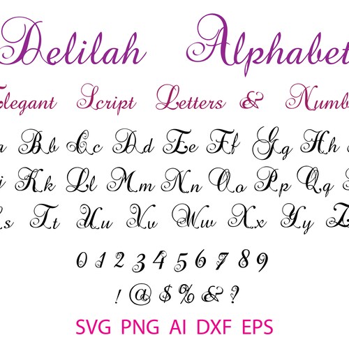 Layered Cursive Font SVG Alphabet SVG Fonts for Cricut - Etsy Australia