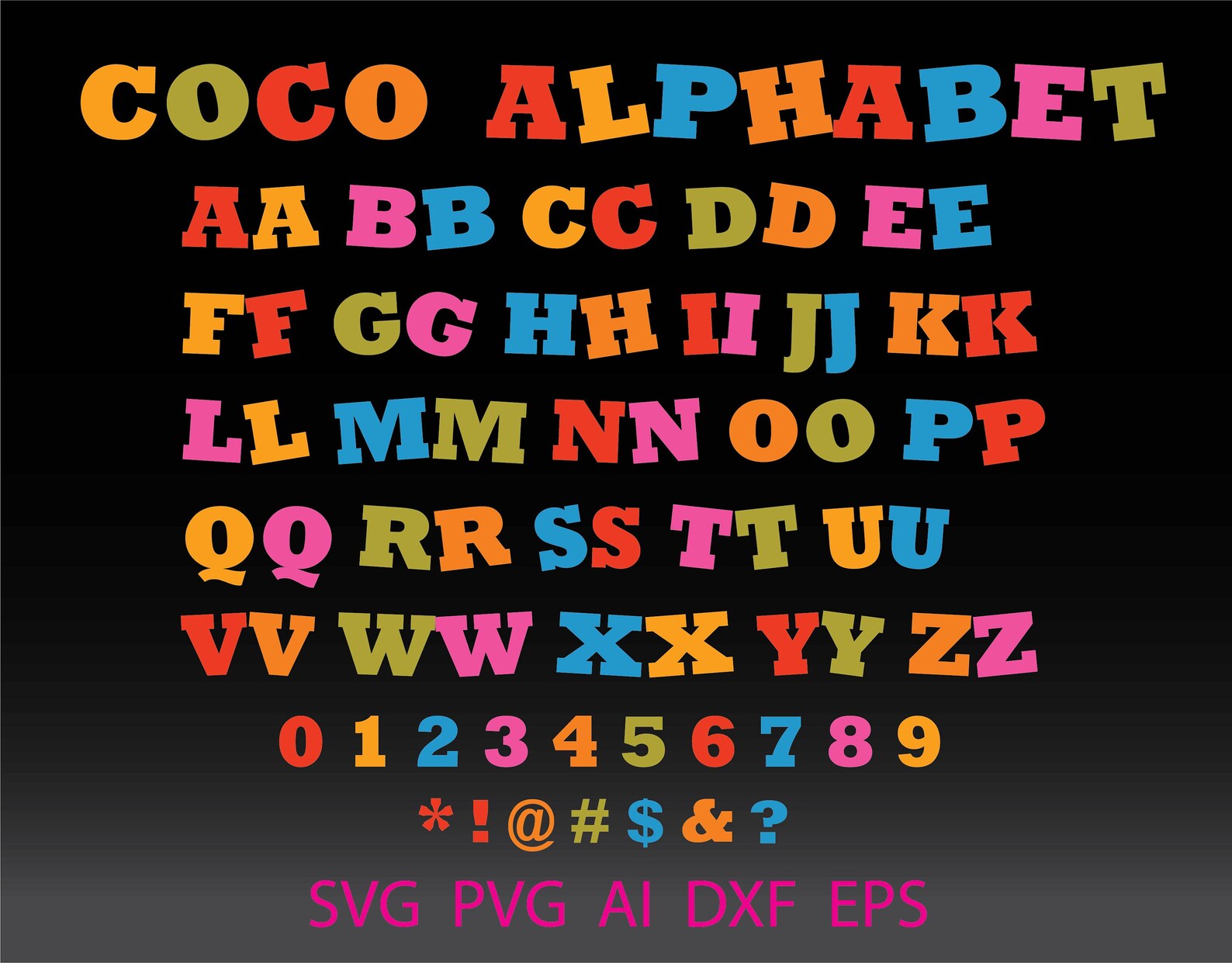 Coco Font Svg Coco Movie Font Disney Coco Font Coco Letters | Etsy