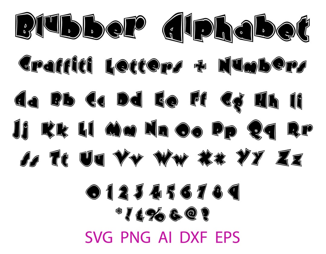 Graffiti Font Svg, Graffiti Alphabet Letters Cut Files for Cricut and ...