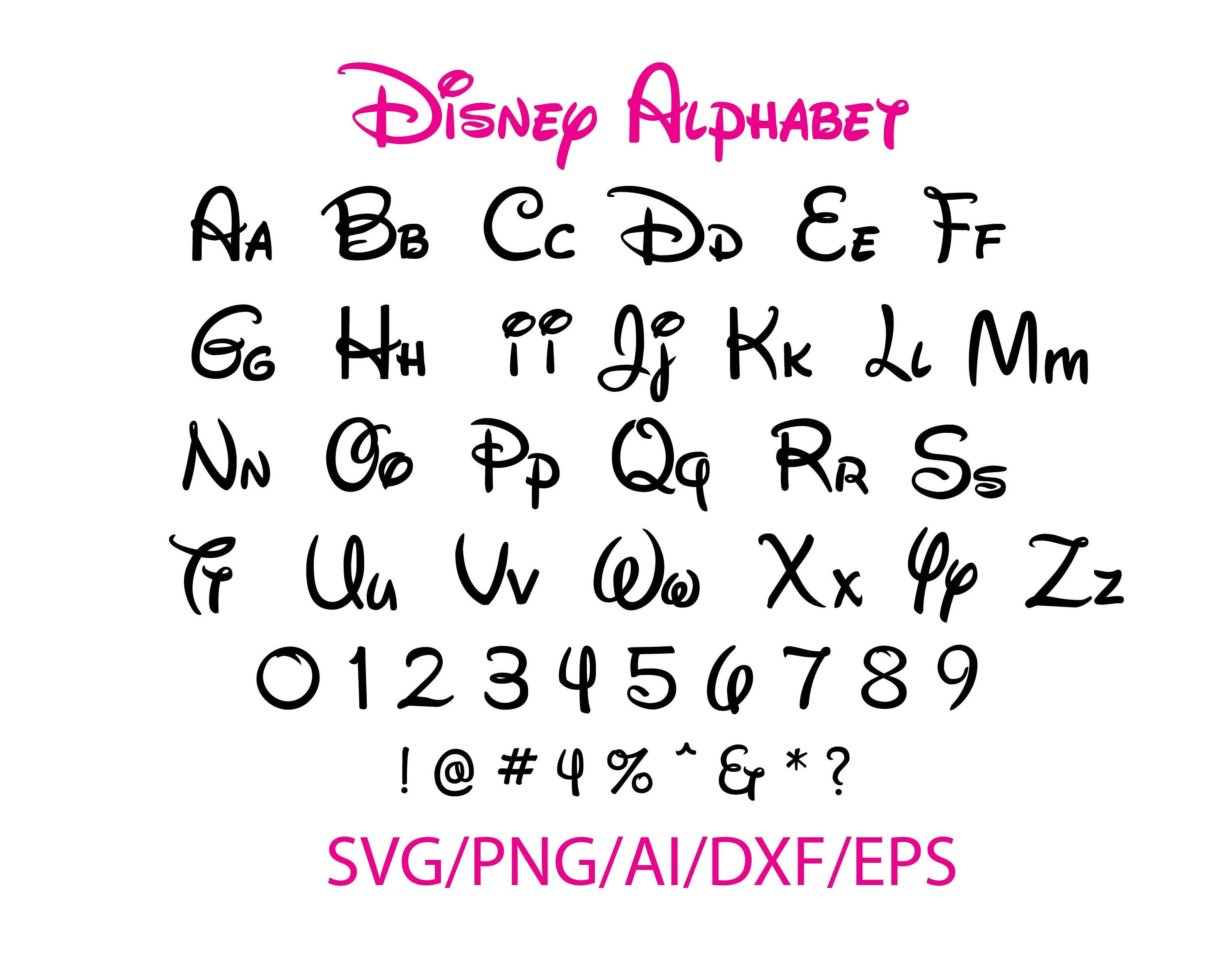 Disney Font Alphabet L
