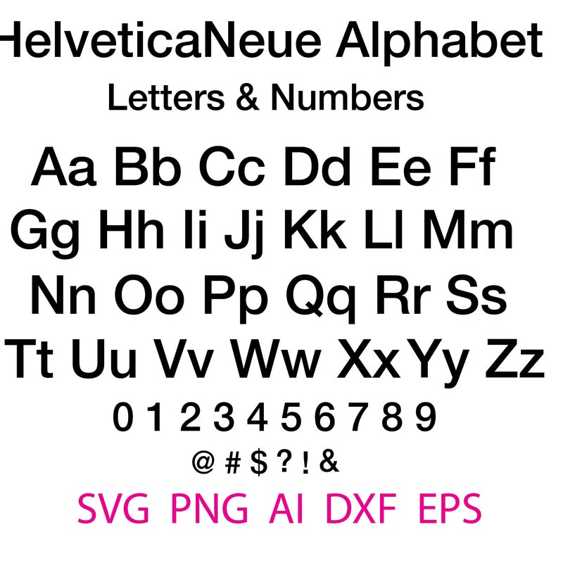 Helvetica Numbers - Etsy