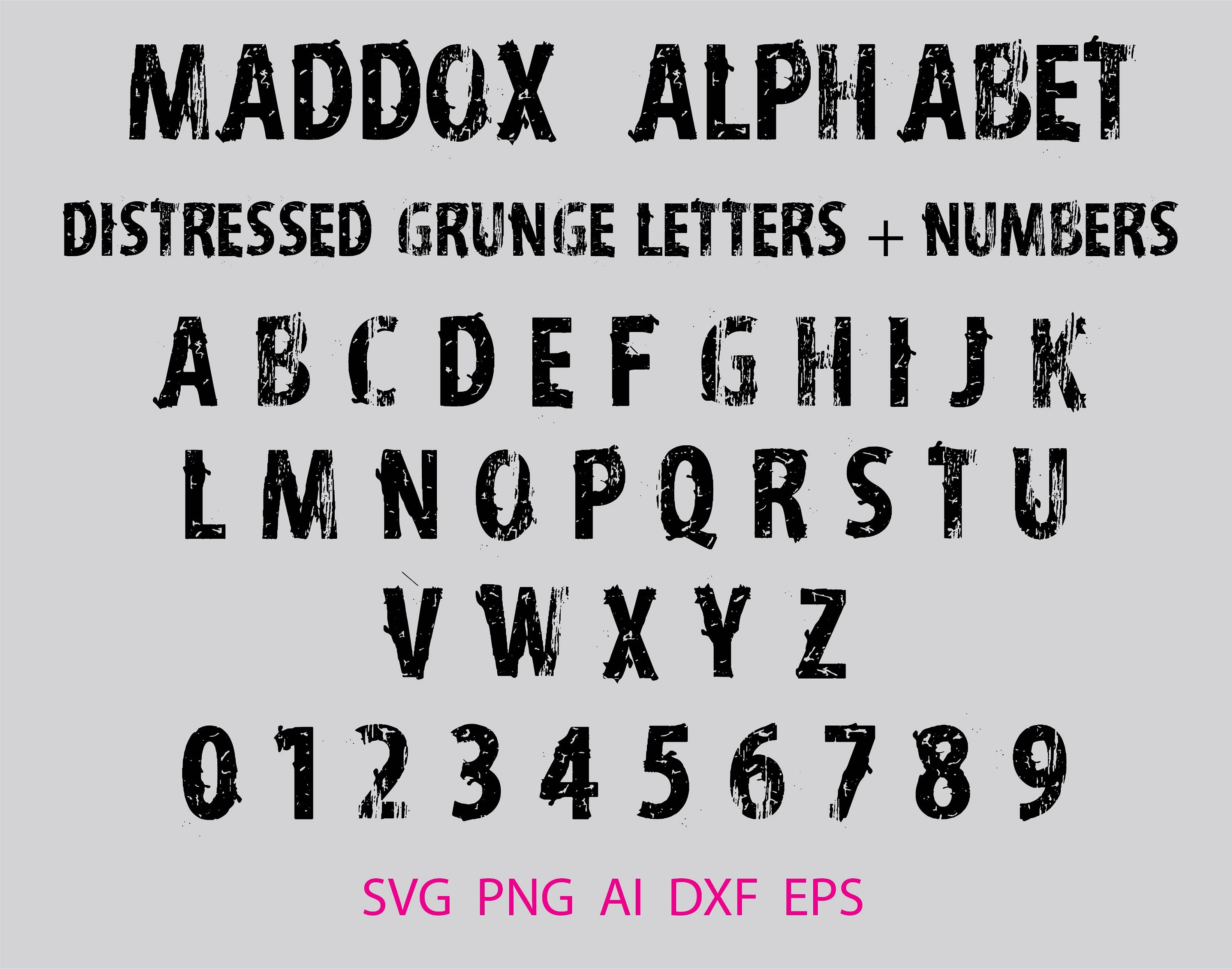 Distressed Font Svg Distressed Font for Cricut Distressed - Etsy