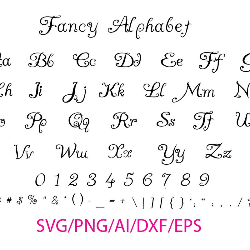 Fancy Cursive - Etsy