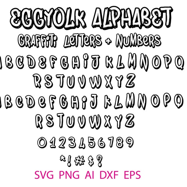 Graffiti Alphabet and Numbers - Etsy