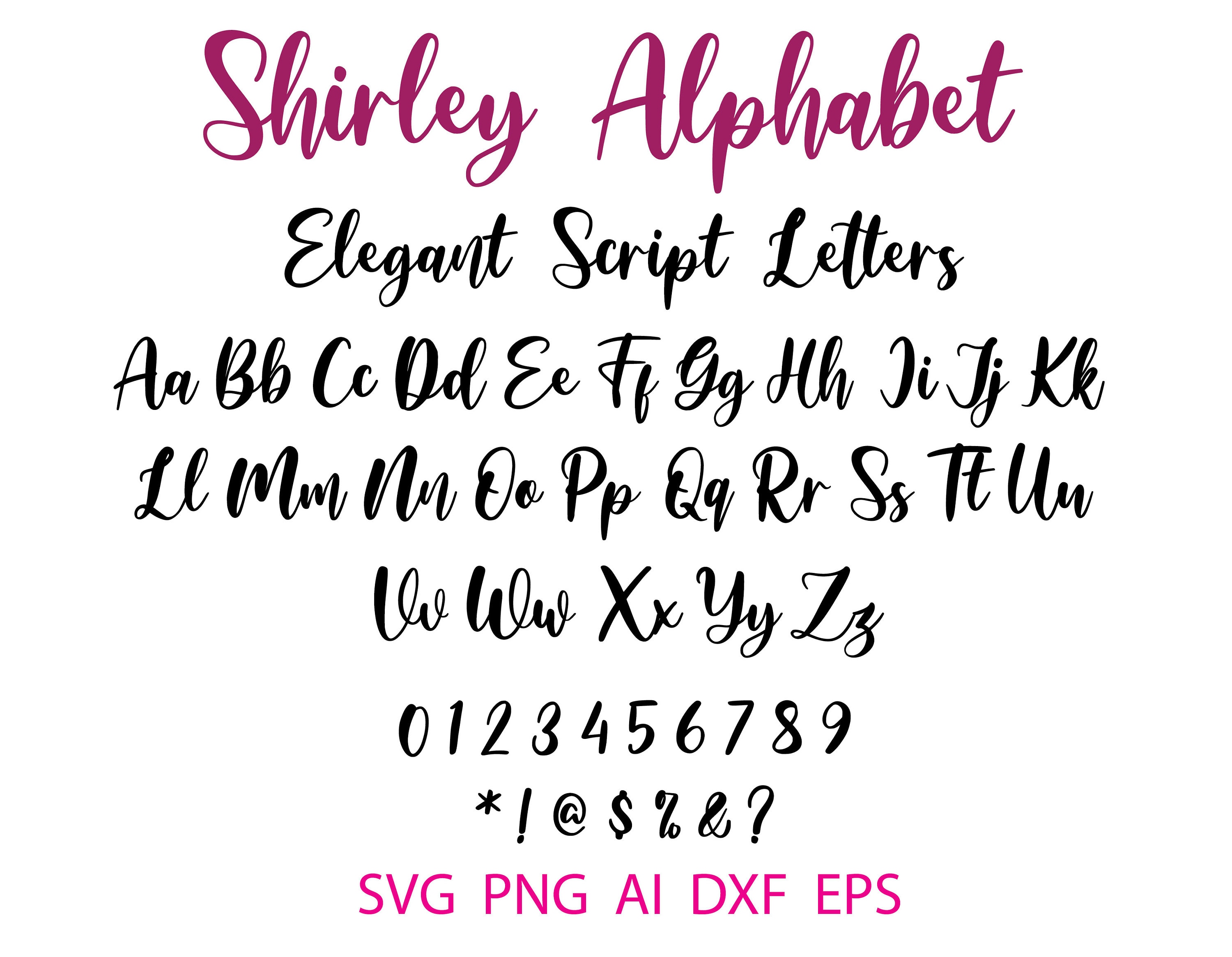 Script Font SVG, Cricut Font, Handwritten Font, Silhouette File for ...