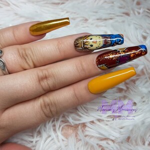 Scarecrow Press on Nails |fall Nails | Autumn Nails | Autumnal ...