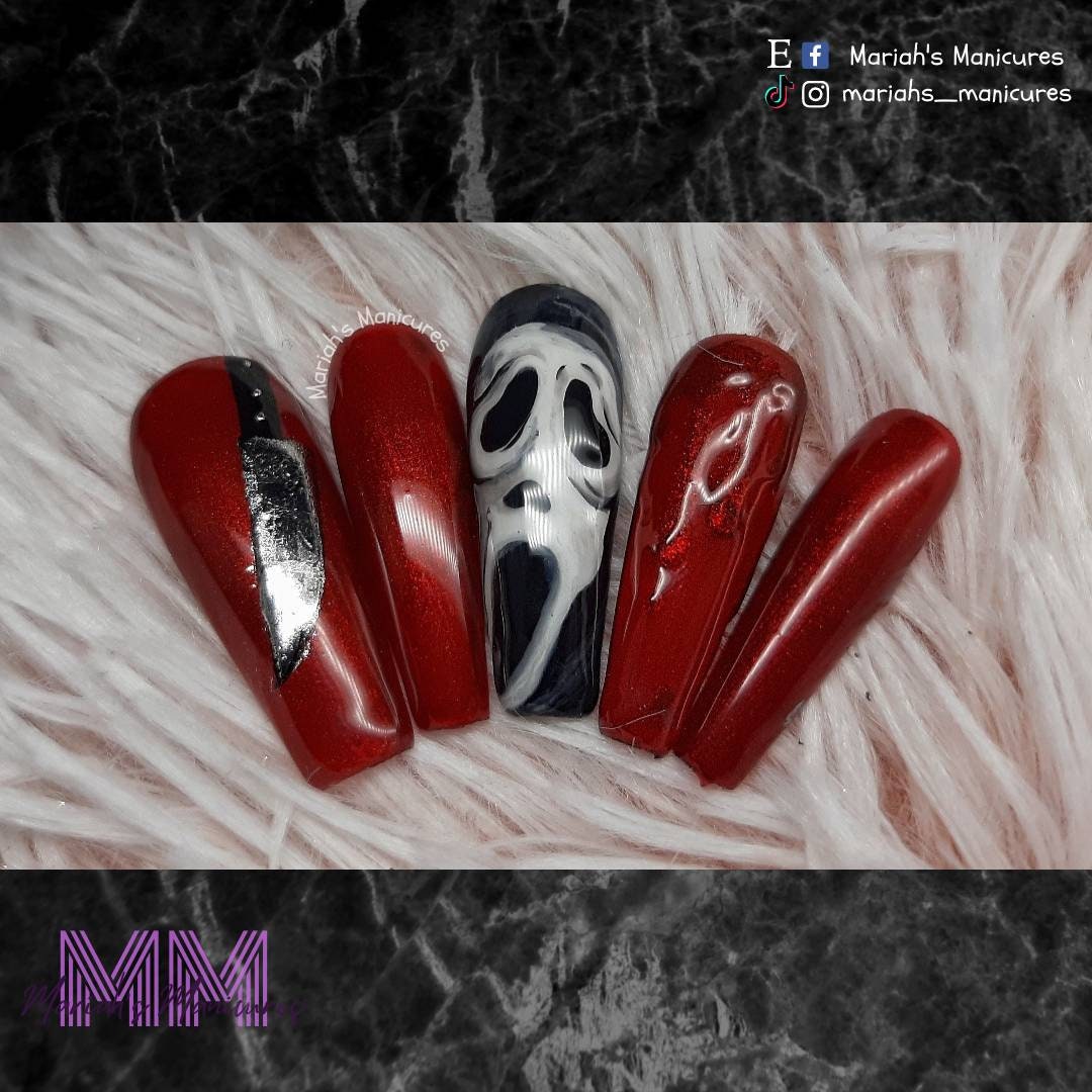 Do You Like Scary Movies? Press on Nails | Scream | Horror Nails | 90s ...