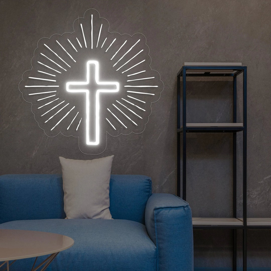 Christian Faith Neon Sign,cross Neon Sign,holy Cross Neon Light ...