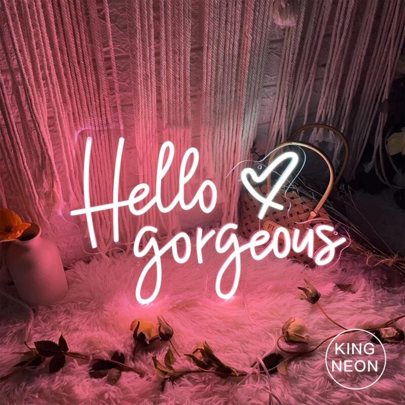 Hello Gorgeous Neon Sign - Etsy