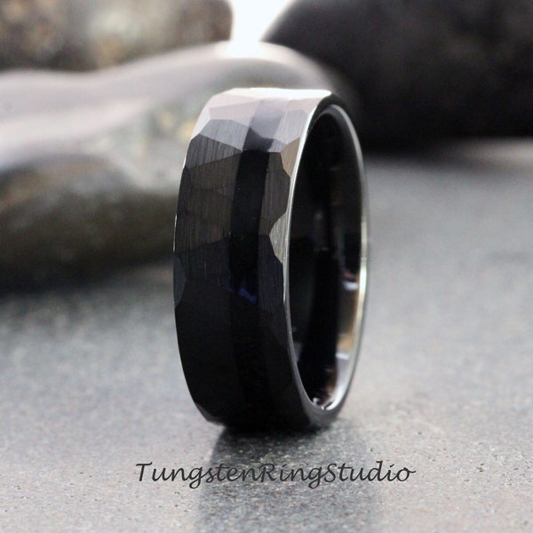 Mens Black Tourmaline Rings - Etsy New Zealand