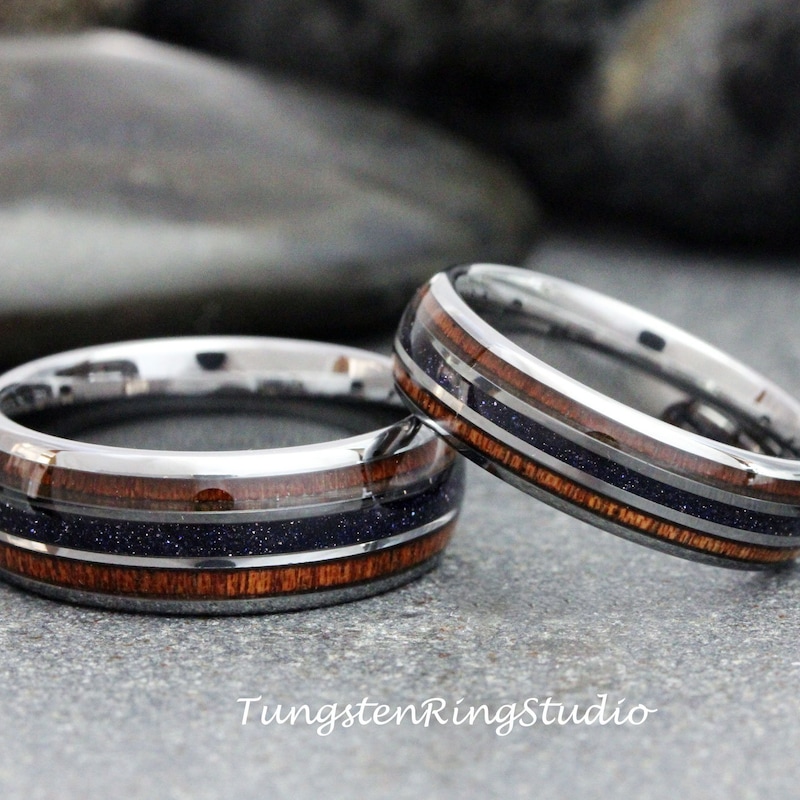 Blue Wedding Ring - Etsy