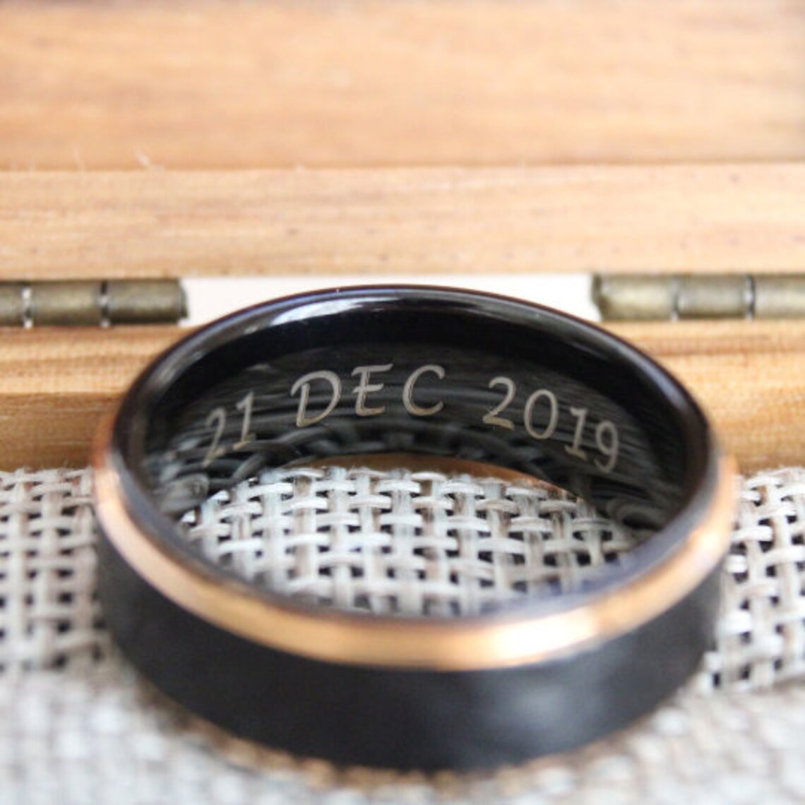 Meteorite Hammer Black Tungsten Wedding Ring Meteorite | Etsy