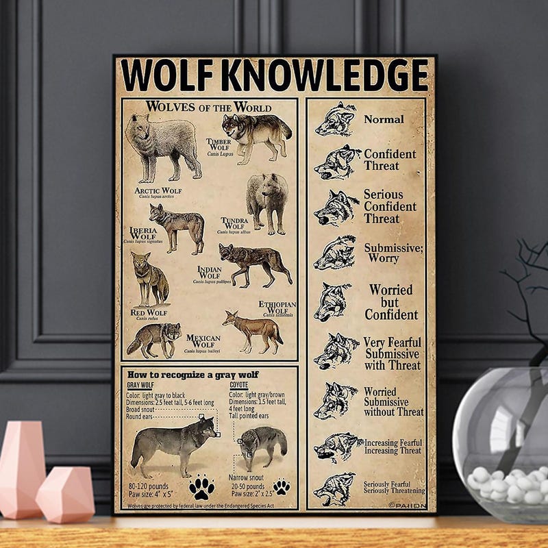 Wolf Poster - Etsy