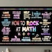 How to Rock at Math Print Poster Canvas, Teacher Gift, Back to School ...