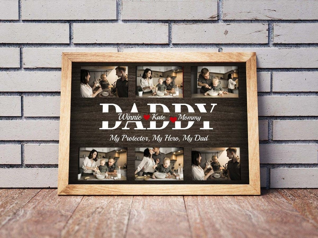 Personalized Dad Poster, Dad My Protector My Hero My Dad Wall Art ...
