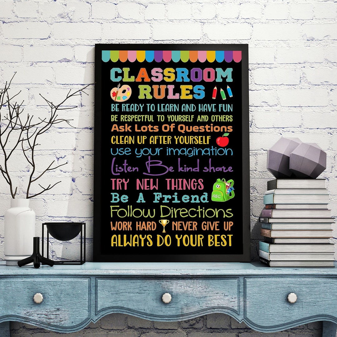Classroom Rules Poster, Be Ready to Learn Classroom Decor, Teacher ...