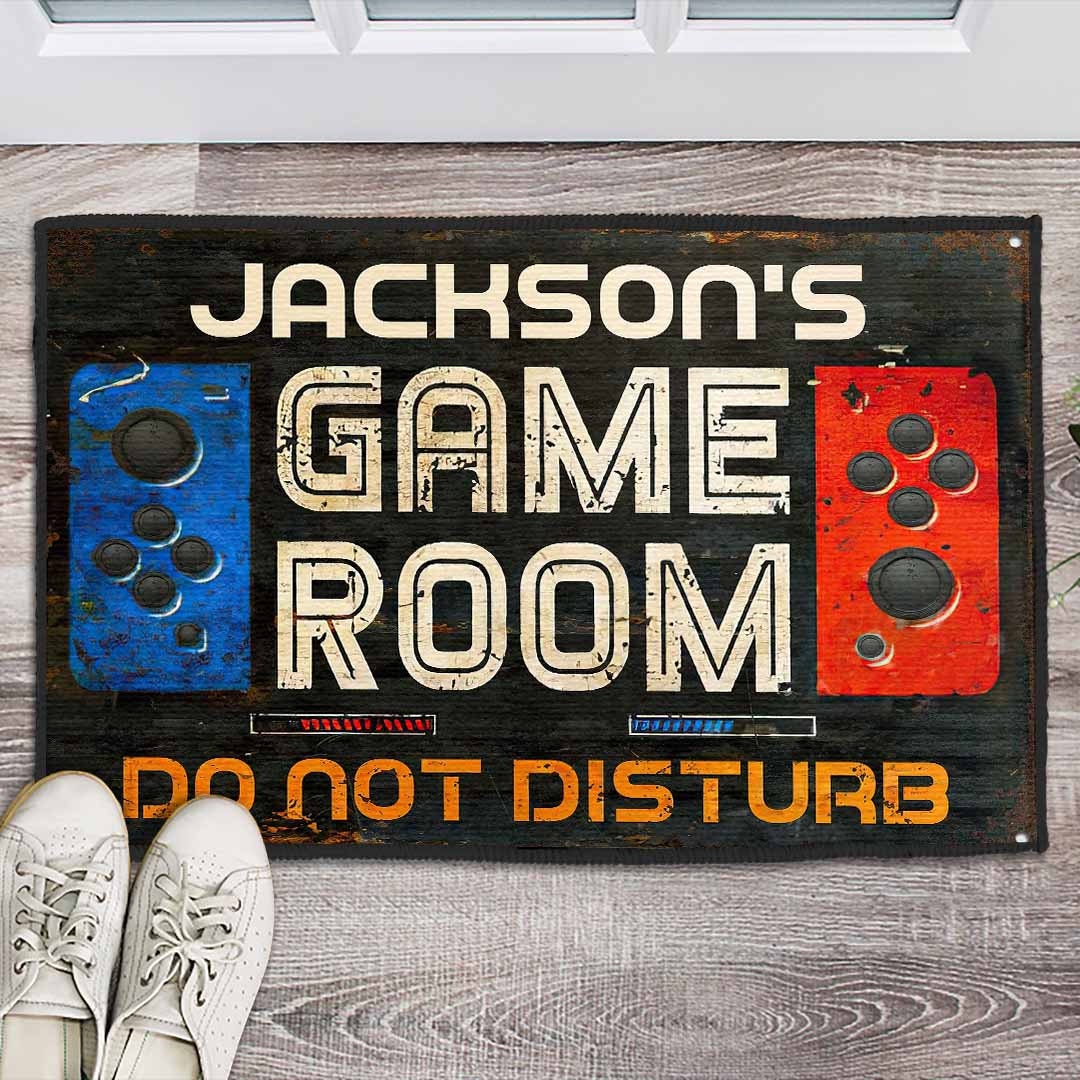 Personalized Game Room Do Not Disturb Doormat Warning Welcome - Etsy
