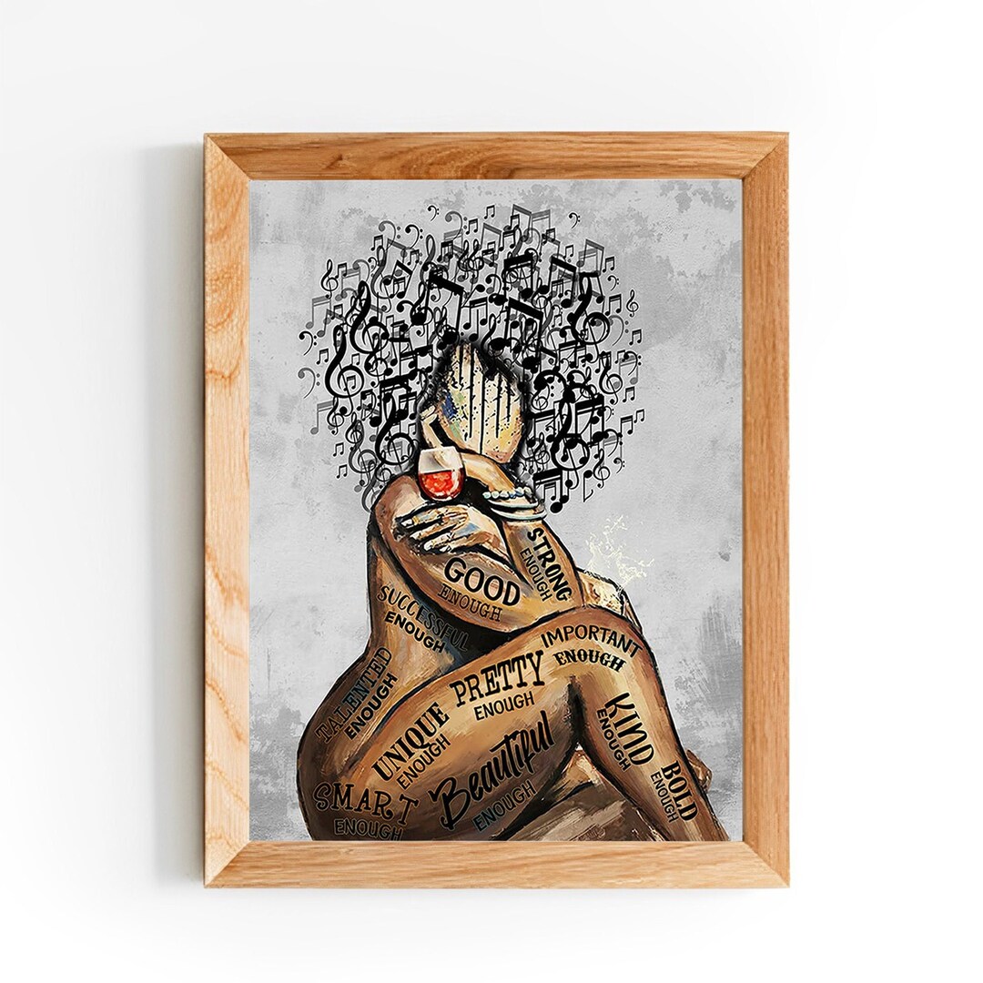 African American Women Poster, Black Girl Canvas, Inspirational Gifts ...