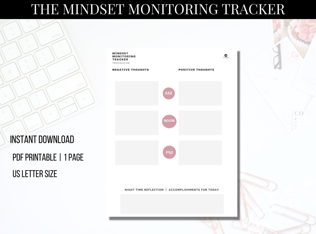Mindset Tracker, Mindset Worksheet, Printable Worksheet - Etsy