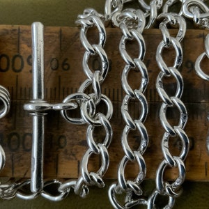 Vintage Heavy Sterling Silver T-bar Chain Necklace - Etsy