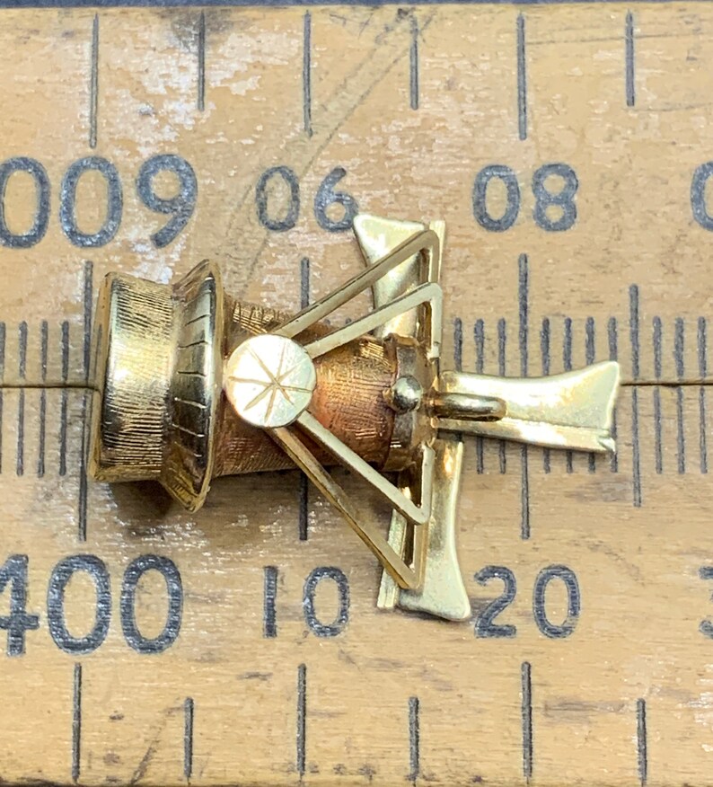Vintage 9ct Gold Windmill Charm | Etsy