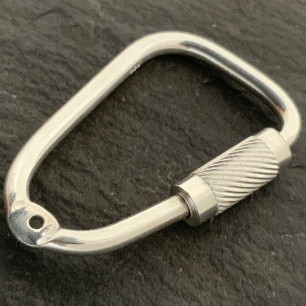 Vintage Sterling Carabiner Necklace - Etsy