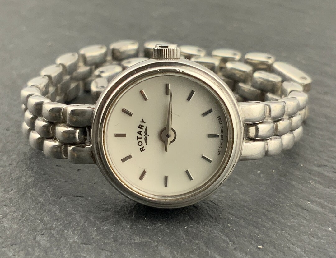 Vintage Solid Sterling Silver Rotary Wrist Watch - Etsy