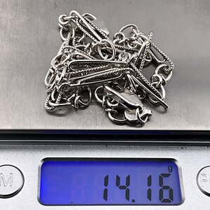 Vintage Sterling Silver Fancy Link Necklace - Etsy