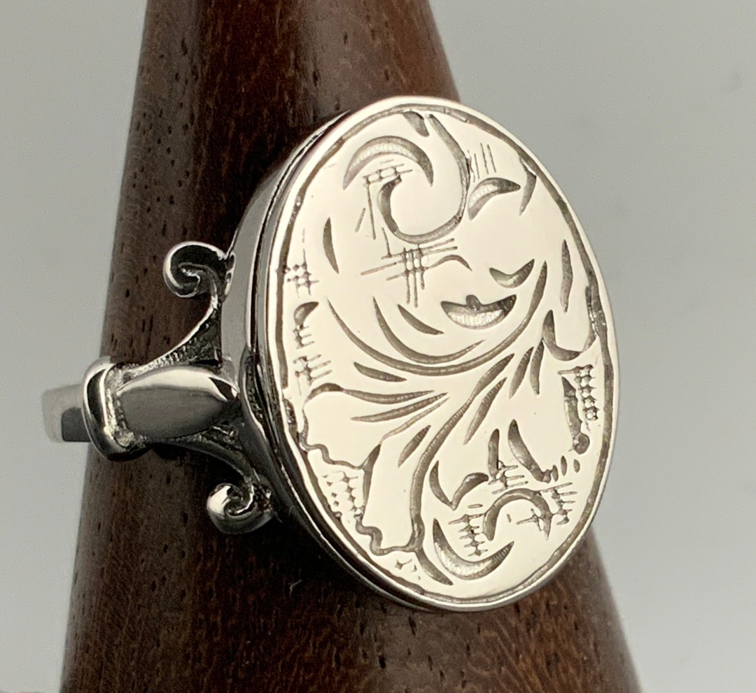 Vintage Sterling Silver Poison Locket Ring, UK Size O, US Size 7, EU ...