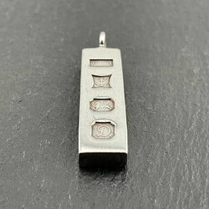 Vintage Hallmark Ingot Sterling Silver Pendant Necklace - Etsy