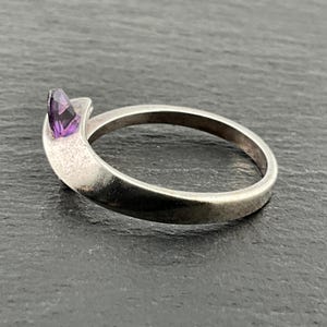 Vintage Carrick C.J.L Amethyst Sterling Silver Minimalist Wrap Ring, UK ...