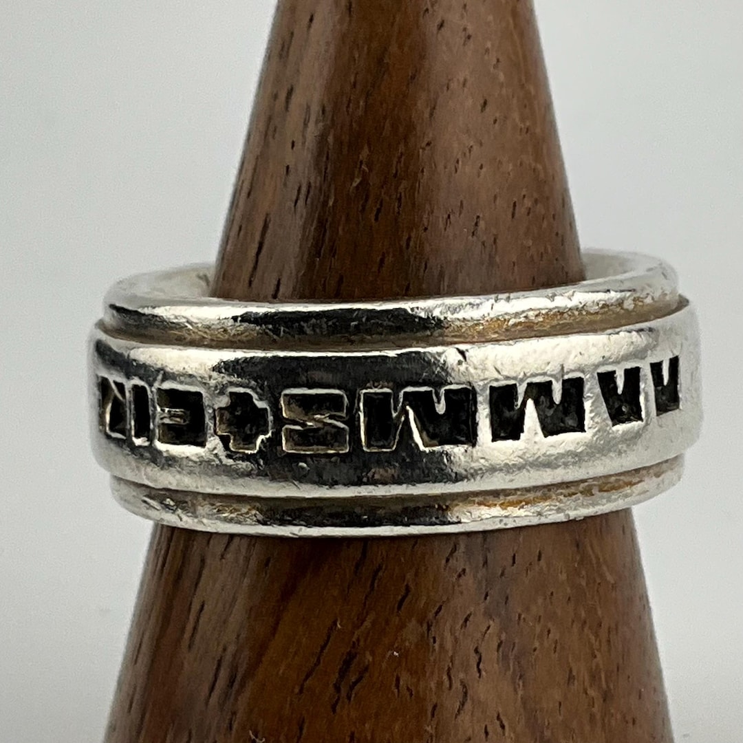 Vintage Heavy Rammstein Sterling Silver Wide Merch Band Ring, UK Size ...