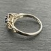 Vintage Blue & White Natural Hardstone Sterling Silver Heart Cluster ...