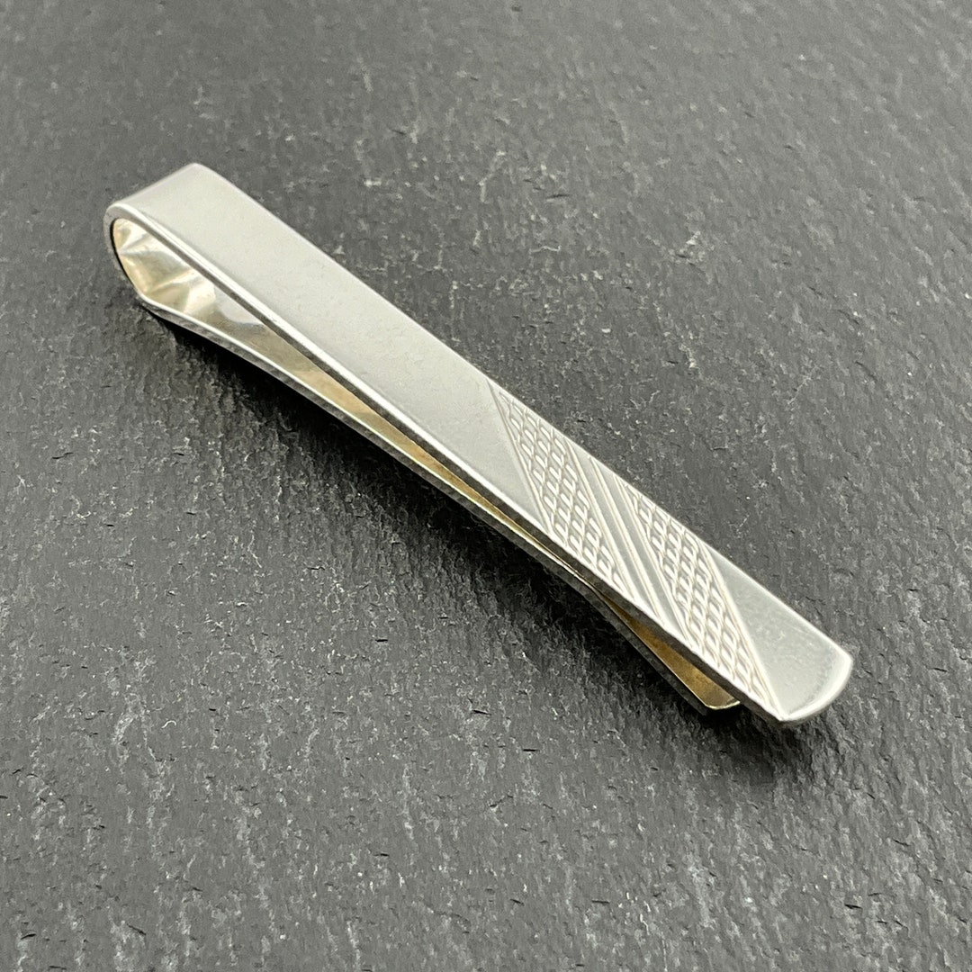 Vintage Solid Sterling Silver Tie Slide - Etsy