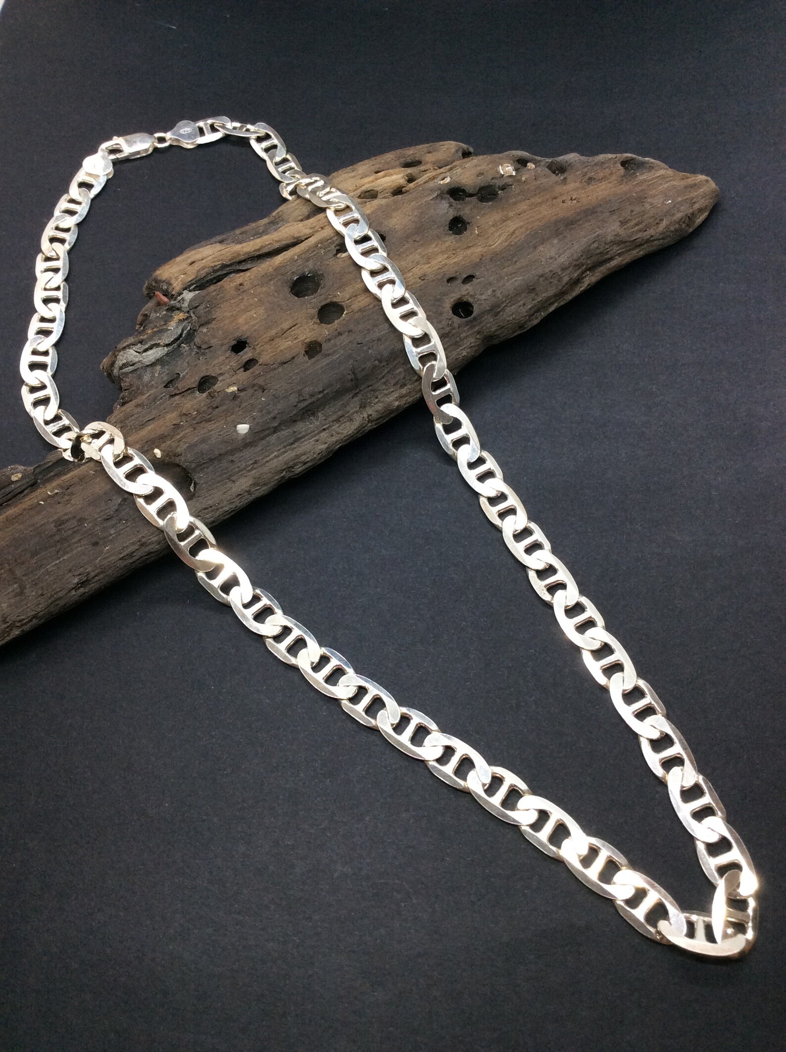 Vintage Heavy Sterling Silver Chain | Etsy