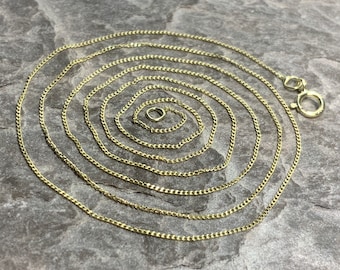 Fine Solid 9ct Gold Necklace Chain - Etsy UK