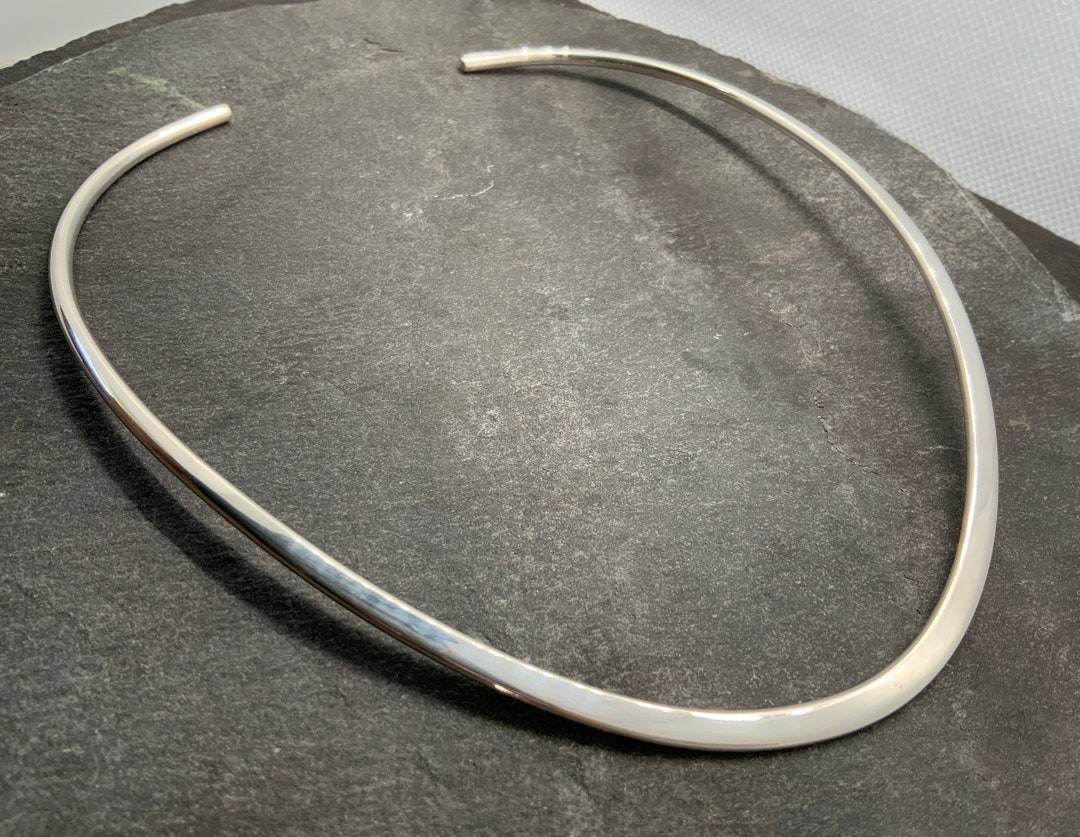 Vintage Sterling Silver Collar Choker Necklace - Etsy UK