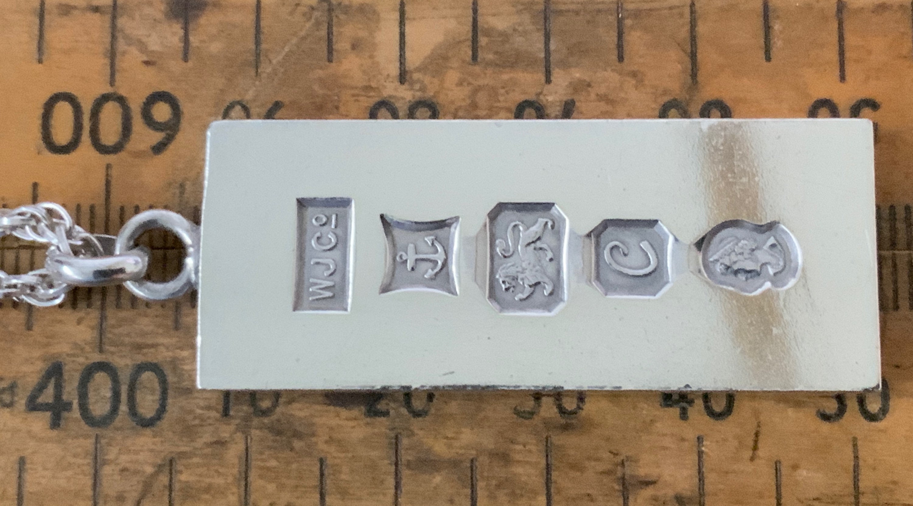 Vintage Sterling Silver Ingot Pendant Necklace - Etsy