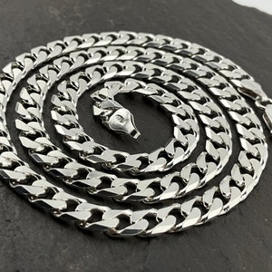 Vintage Heavy Sterling Silver Curb Necklace - Etsy